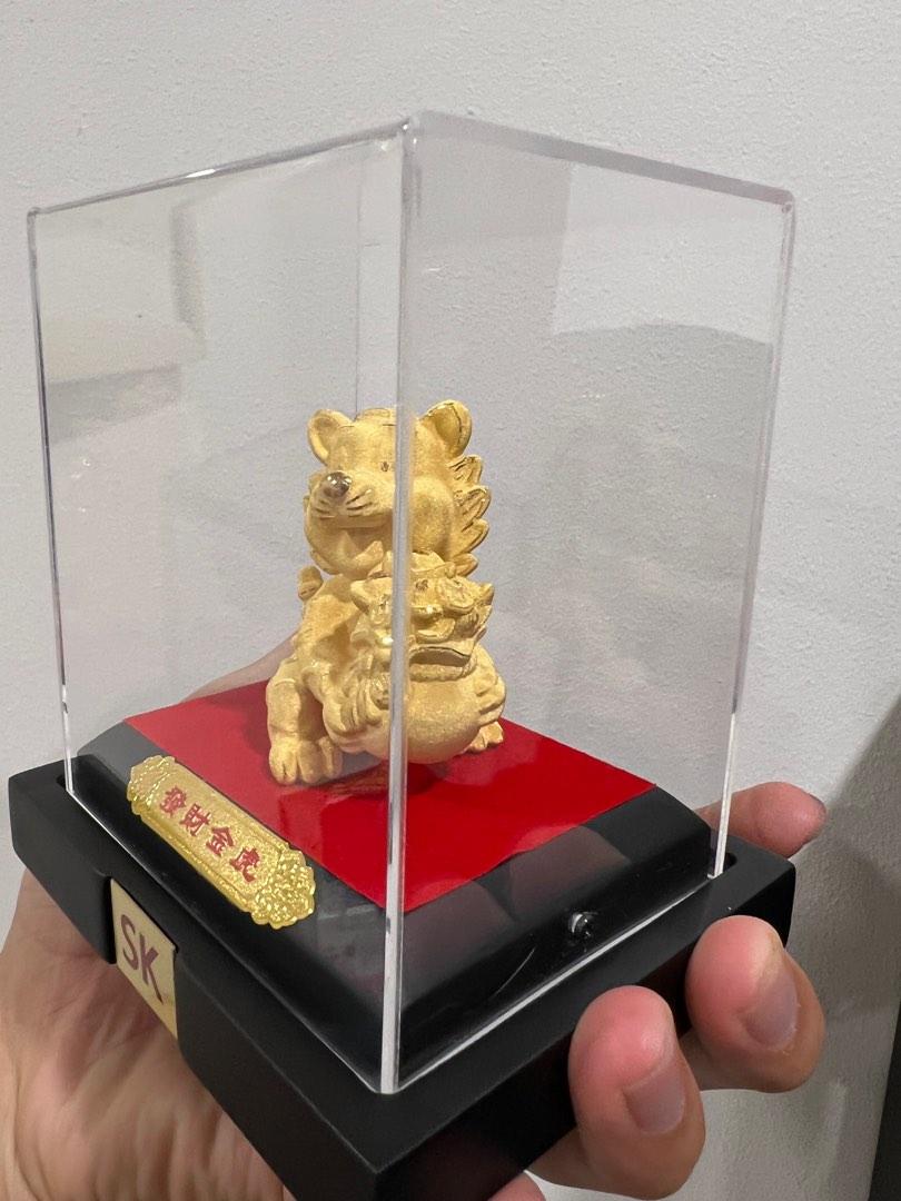 SK Jewellery 24k Gold Plated Tiger Figurine, Furniture & Home Living ...