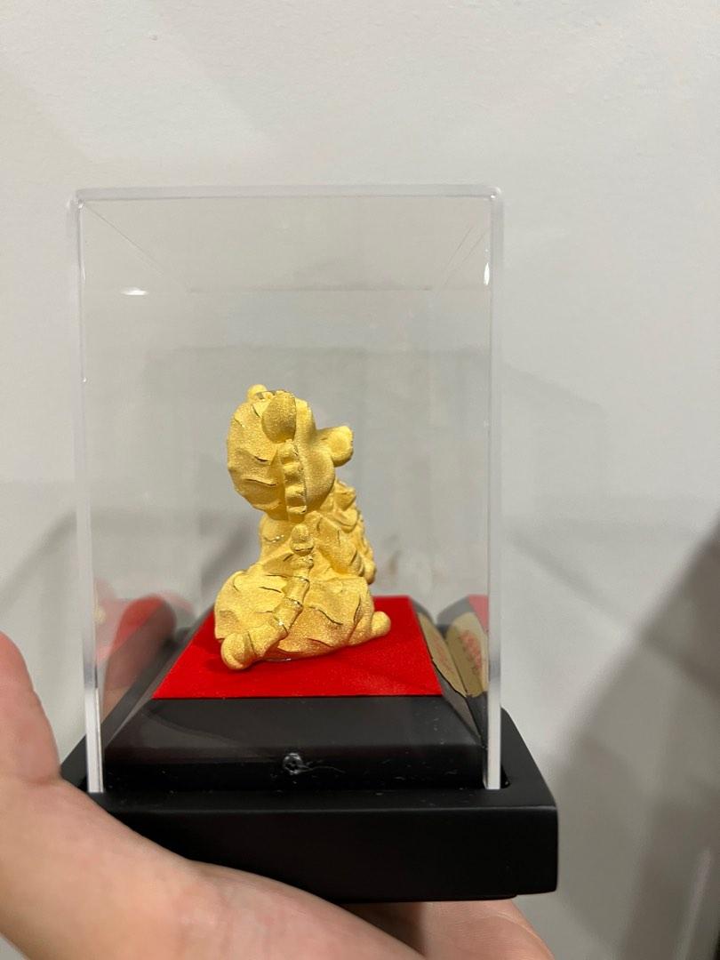 SK Jewellery 24k Gold Plated Tiger Figurine, Furniture & Home Living ...