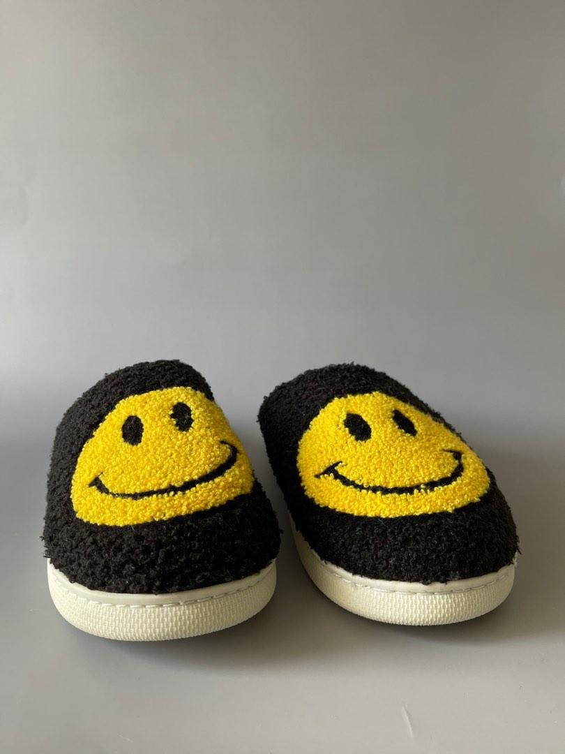 Smiley Smiling Face Indoor Comfy Slippers Unisex, Men's Fashion ...