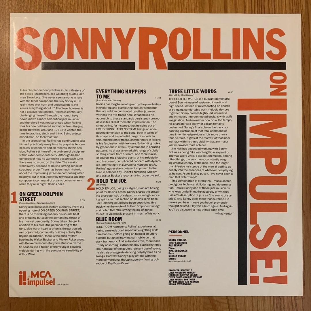 Sonny Rollins – On Impulse! Vinyl (Jazz, US 1986), Hobbies & Toys ...