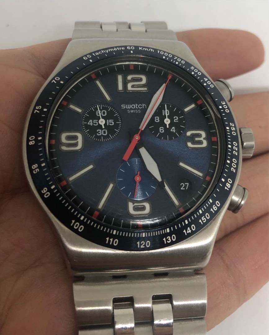 Swatch Swiss Made Chronograph Quartz 42mm case size Mens Unit, very ...