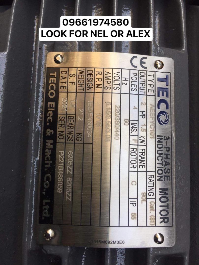 TECO INDUCTION MOTOR, Commercial & Industrial, Industrial Equipment on Carousell