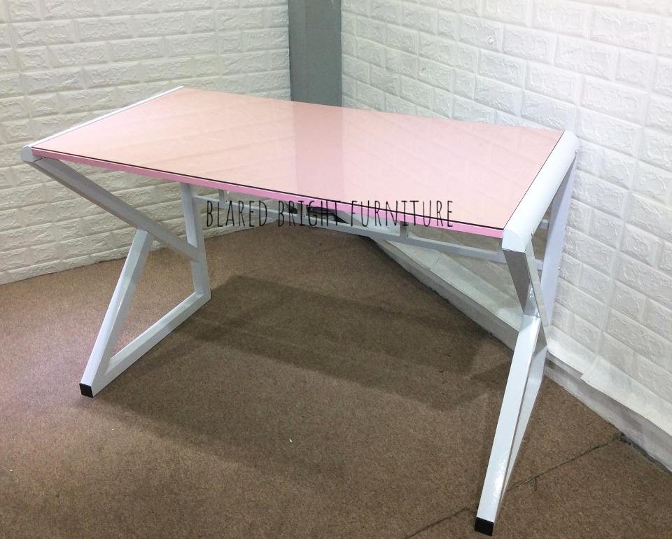 Tempered Glass Top Desk Table - office furniture partition, Furniture ...