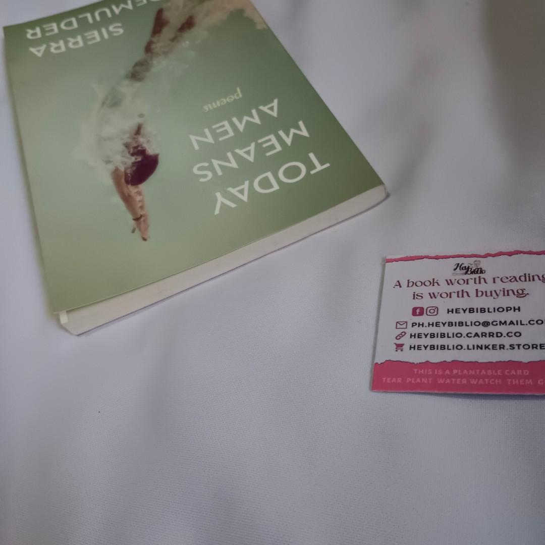 Today Means Amen, poem book - Sierra DeMulder (free SF), Hobbies & Toys ...