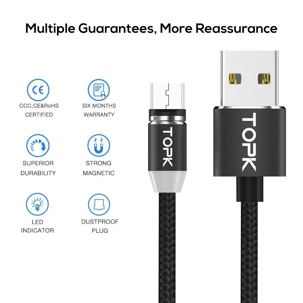 TOPK Magnetic Charging Cable (5 Pack), USB 2-in-1 MultIple Magnetic ...