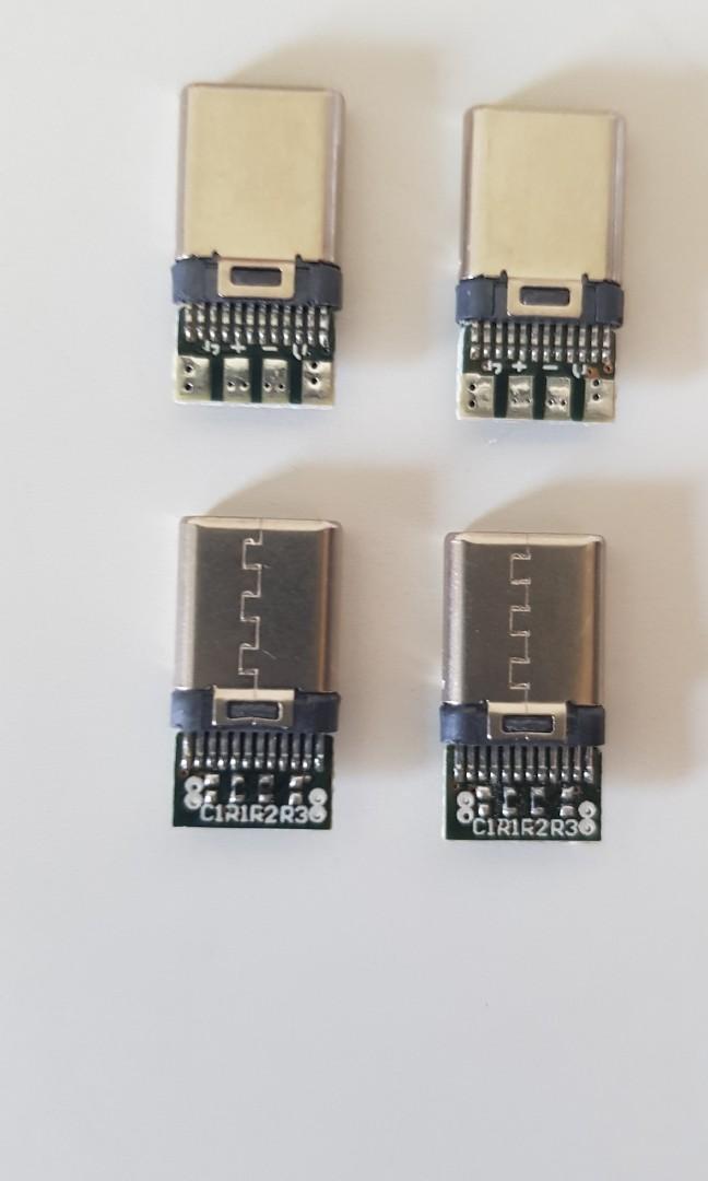 USB type C Male solder connector module, Computers & Tech, Parts ...