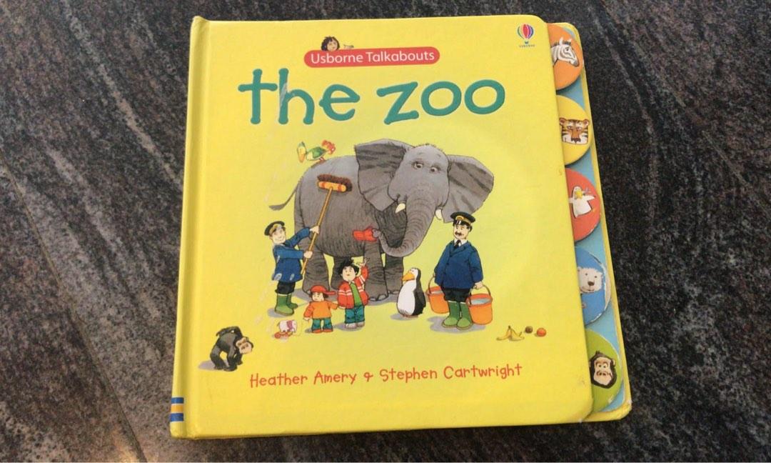 Usborne talk about The Zoo board book, 興趣及遊戲, 書本 & 文具, 小朋友書 - Carousell
