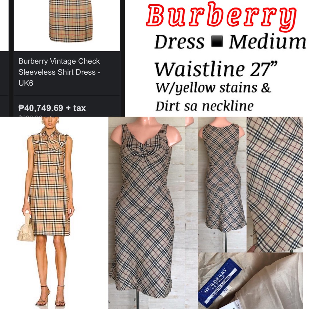 vintage burberry dress may stain pero di halata.. pass sa maraming ...