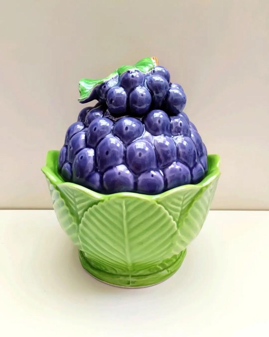 Vintage Grape Ceramic Jar, made in Japan, Kitchen & Appliances di Carousell