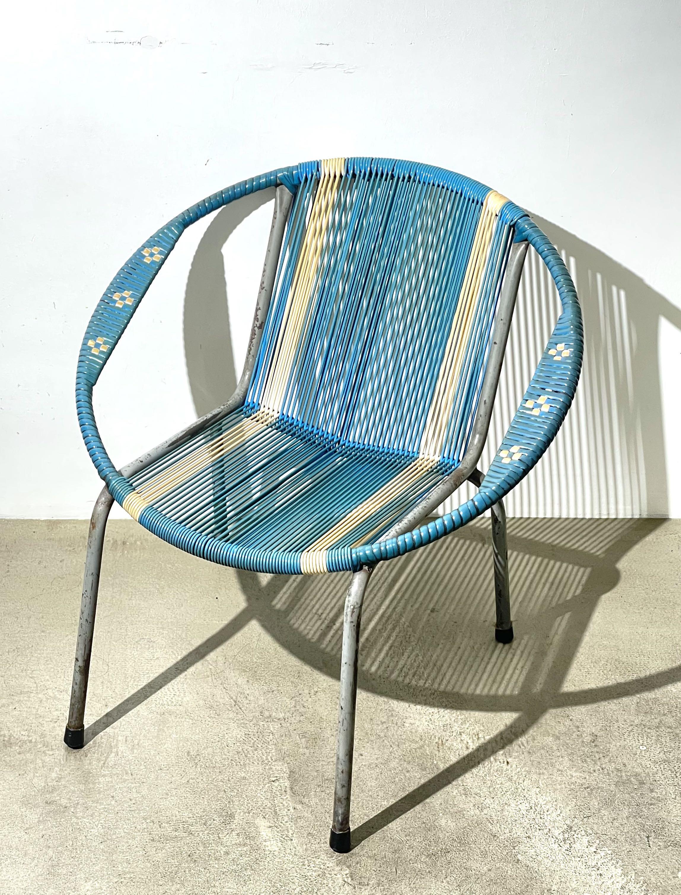 Vintage Vinyl Cord String Chair, Furniture & Home Living, Furniture ...