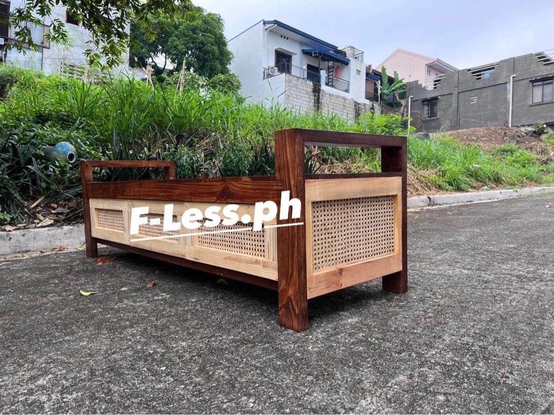 Wooden bench with Solihiya design drawers, Furniture & Home Living ...