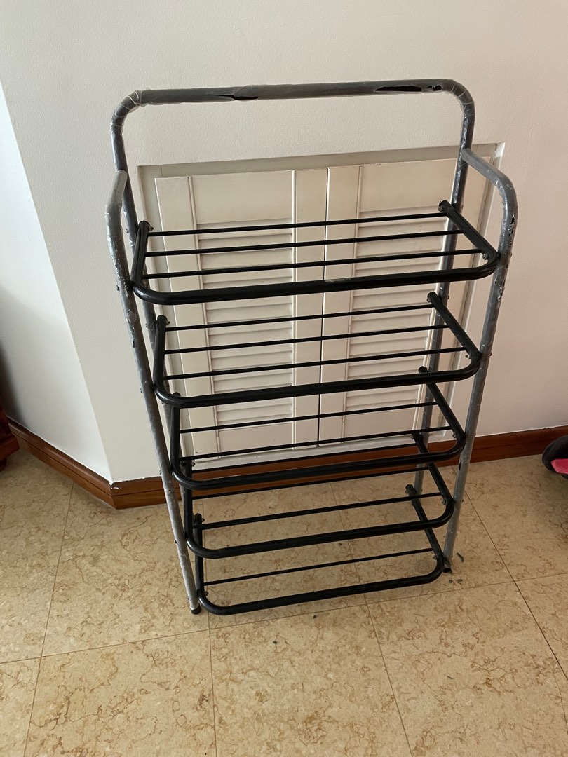 Wrought iron shoe stand, Furniture & Home Living, Furniture, Shelves ...