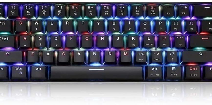 X4016 Black 60% DoCooler Mechanical Keyboard Portable 61 Keys RGB LED ...