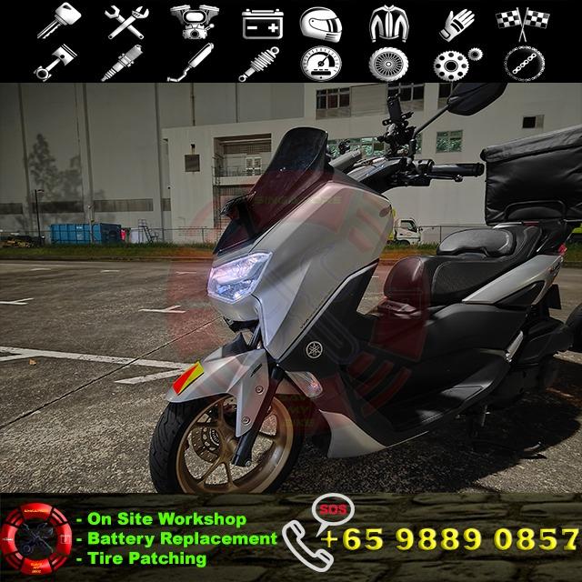 Yamaha NMAX 155 Battery Replacement, Motorcycles, Motorcycle ...