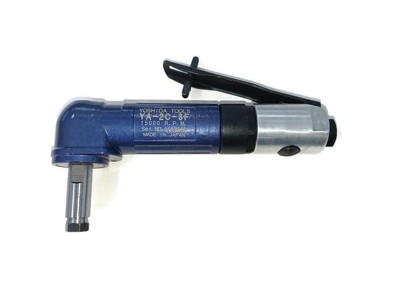 Yoshida Tools Pneumatic Safety Lever Angle Grinder YA-2C-3F Collet Size ...