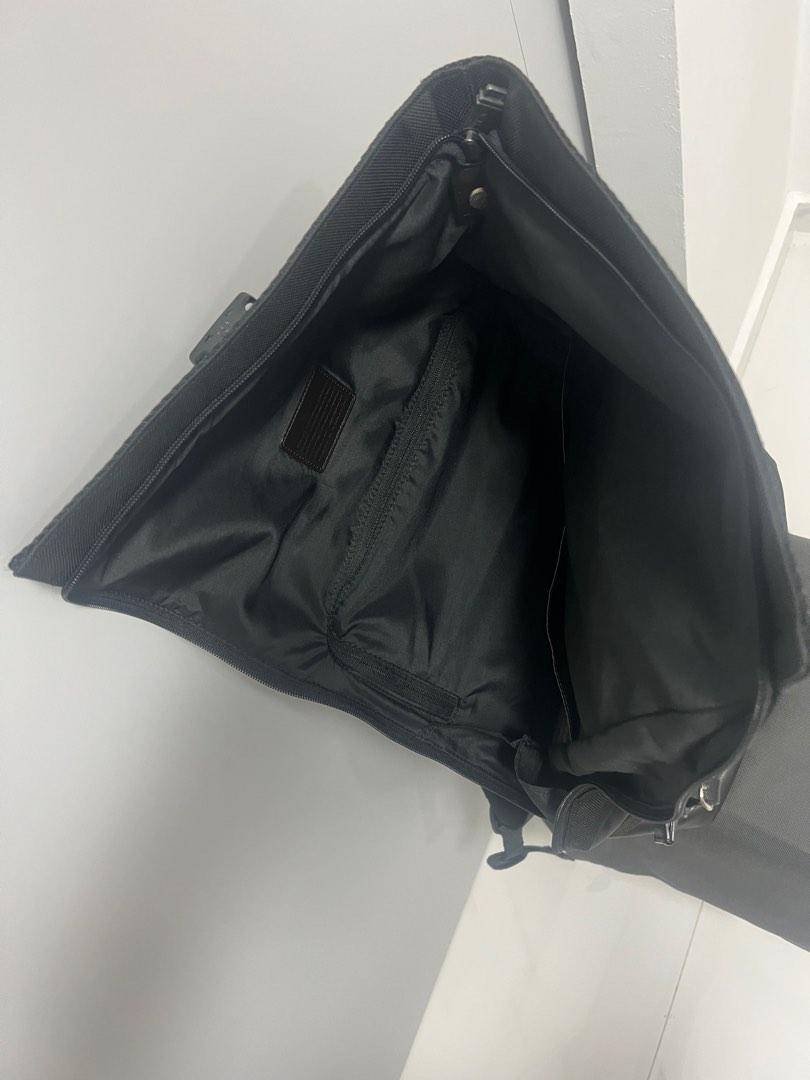 Tumi Alpha Bravo- Two Tone Nylon & Leather Cypress Roll Top Backpack ...