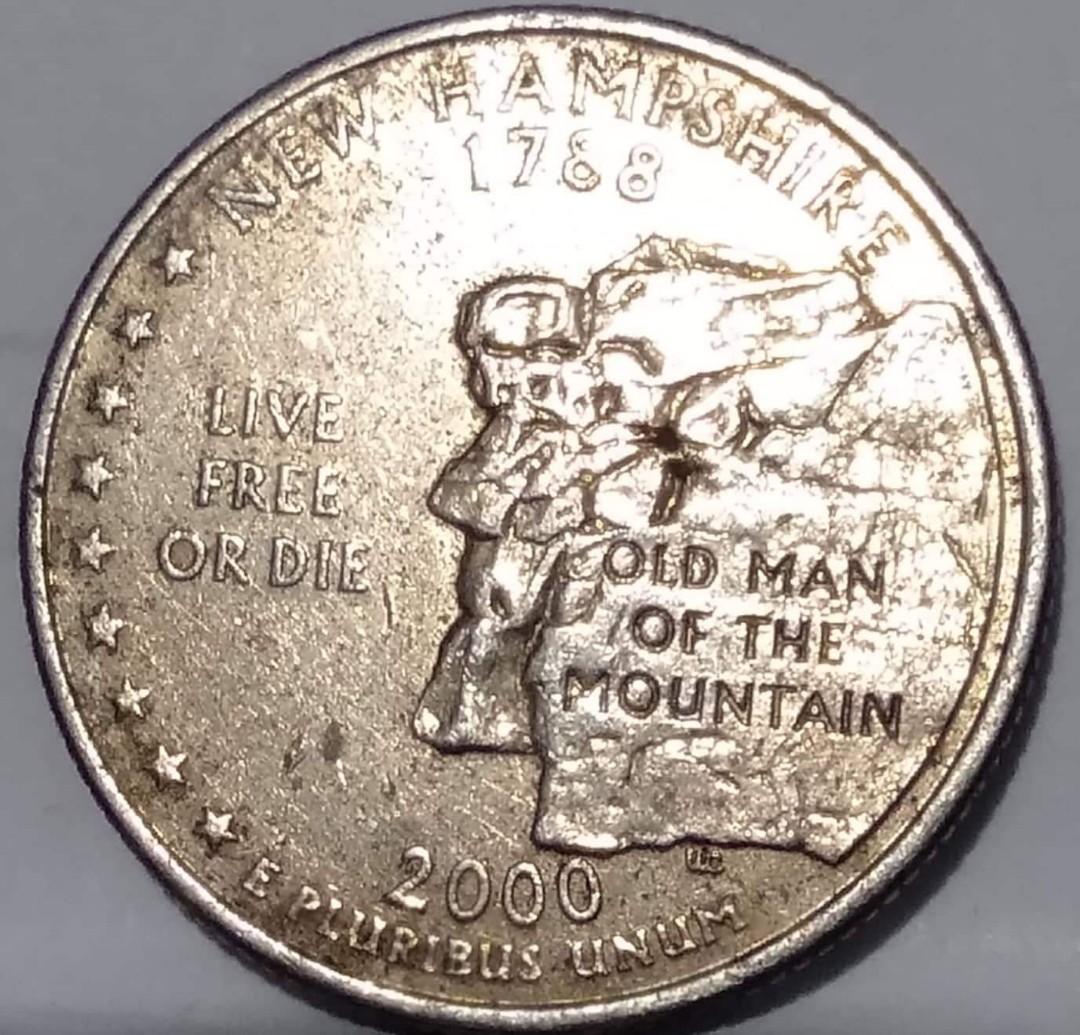 2000 US QUARTER OLD MAN OF THE MOUNTAIN, Hobbies & Toys, Memorabilia ...