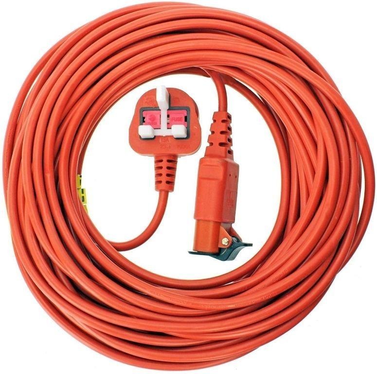 20 Metre Mains Cable & Lead Plug for Bosch Rotak Lawnmowers (20m ...