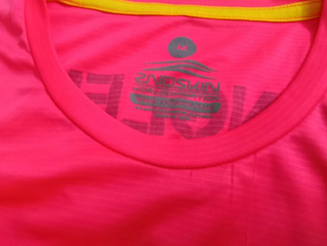 2ND Skin Neon Pink Dri Fit Running Tee, Men's Fashion, Activewear on ...