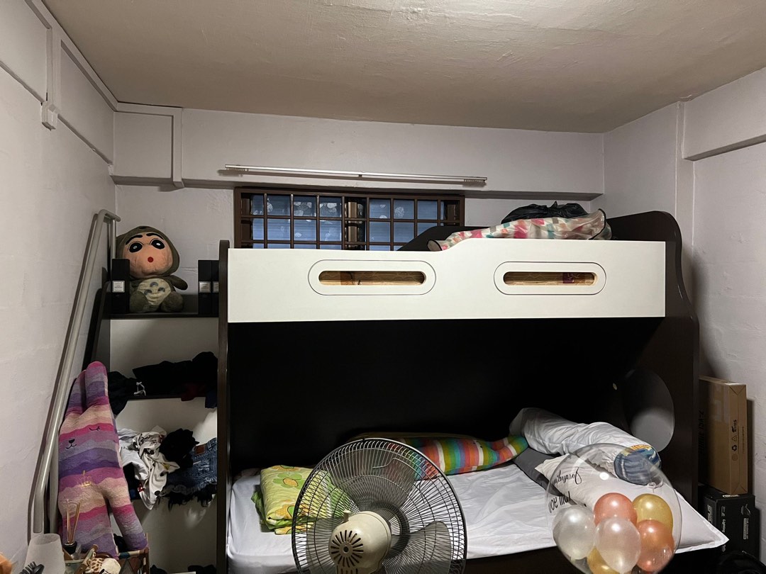 2+1 Pull Out Bed Frame with Stairs Storage., Furniture & Home Living ...