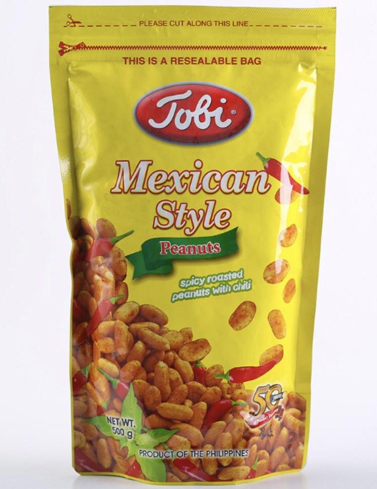 500g Tobi Mexican Style Peanuts Spicy Roasted Peanuts with Chili, Food & Drinks, Packaged ...