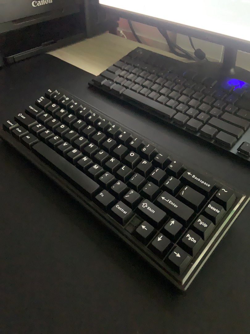 65% custom mechanical keyboard (WOB full black keycaps), Computers & Tech, Parts & Accessories ...