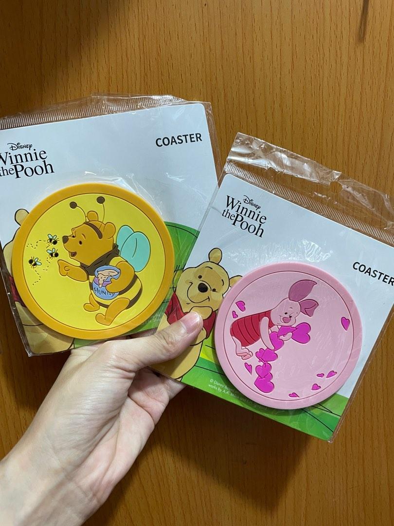 （原$70）一對正版現貨‼️迪士尼小熊維尼豬仔杯墊（細）Disney winnie the pooh piglet coaster, 傢俬 ...