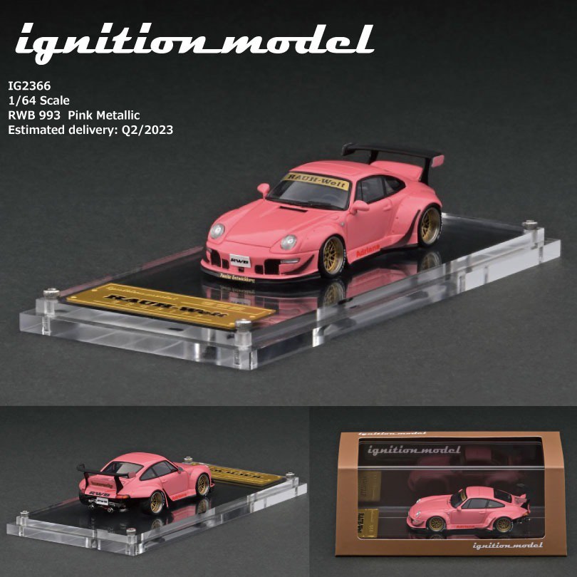 預訂品 Pre-order Ignition Model 1:64 RWB 993 Pink Metallic IG 保時捷 Porsche ...