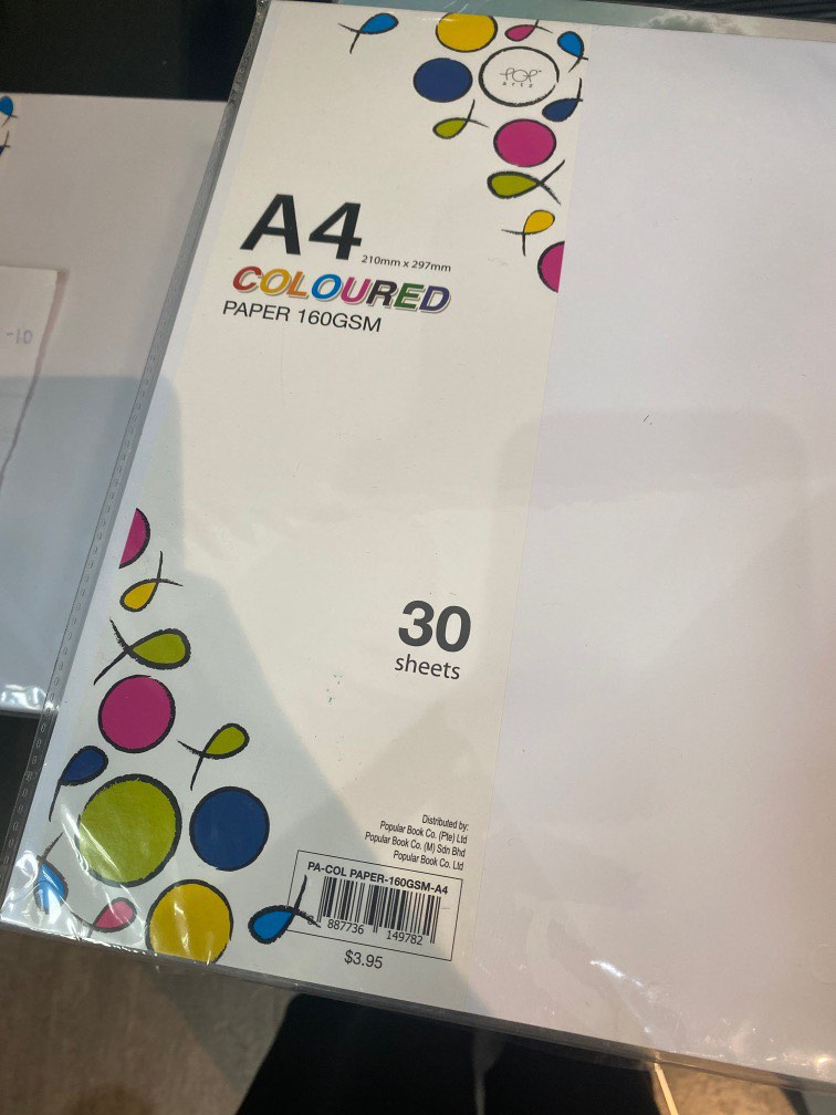 A4 coloured paper 210mm x 297mm, Hobbies & Toys, Stationery & Craft ...