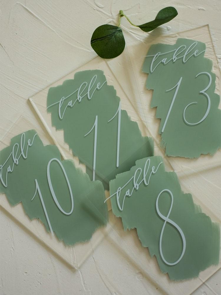 Acrylic table number signage | wedding seating signage |wedding table ...