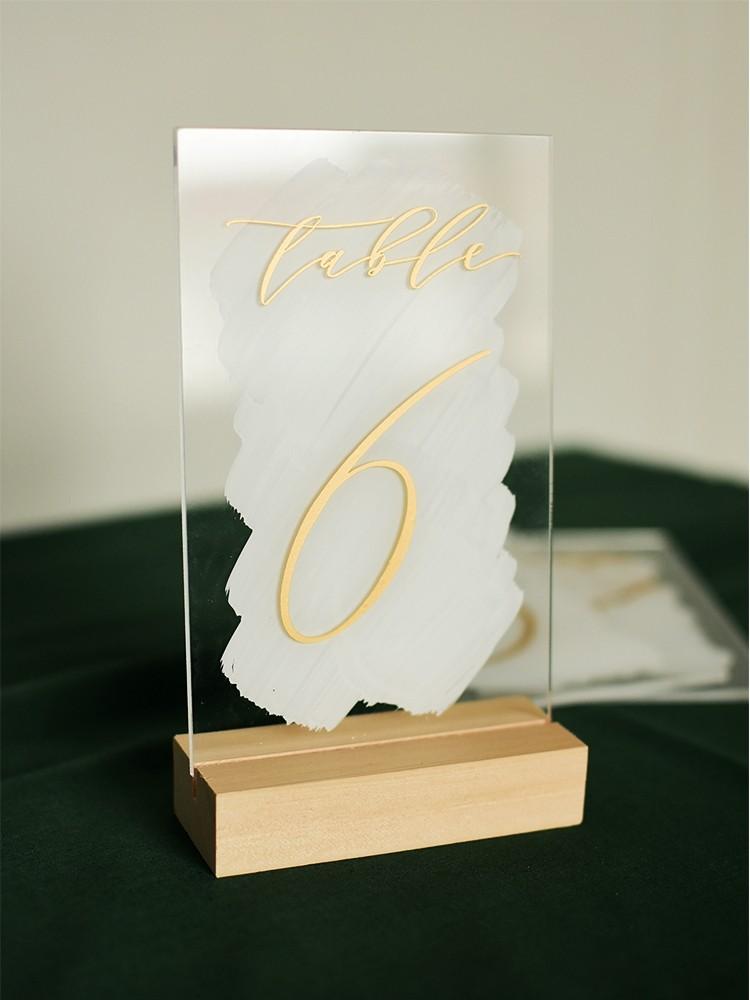 Acrylic table number signage | wedding seating signage |wedding table ...