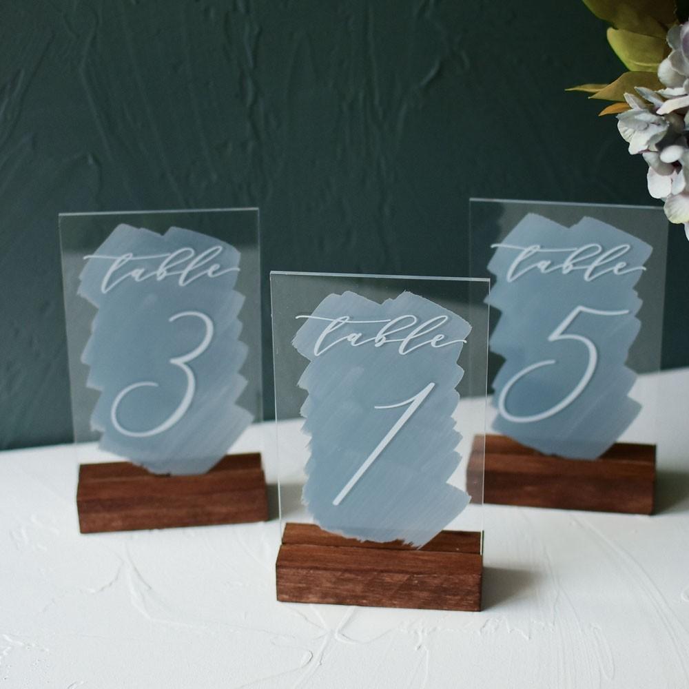 Acrylic table number signage | wedding seating signage |wedding table ...