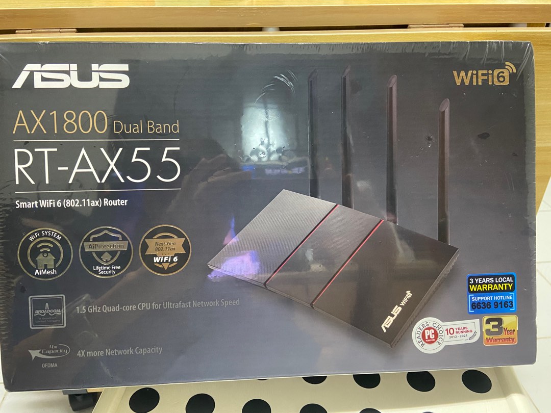 Asus Routers | AX1800 Dual Band | RT-AX55 Smart WiFi 6, Computers & Tech, Parts & Accessories ...
