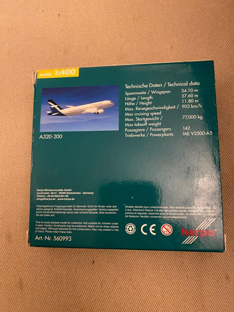 Authentic 1:400 Silkair Herpa A320-200 (Silk Air, MI), Hobbies & Toys ...
