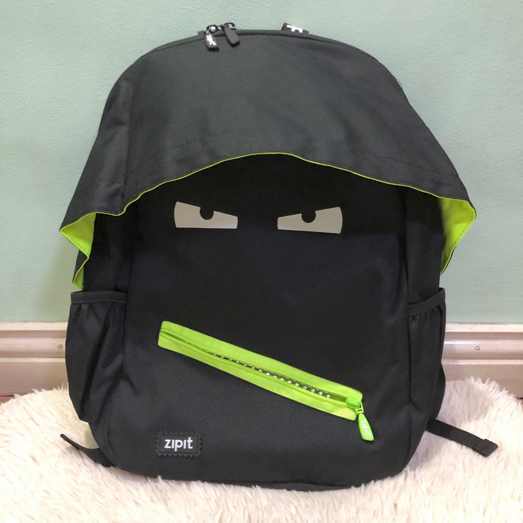 [Authentic] Zipit Neon Green Monster 20L Backpack, Men's Fashion, Bags ...