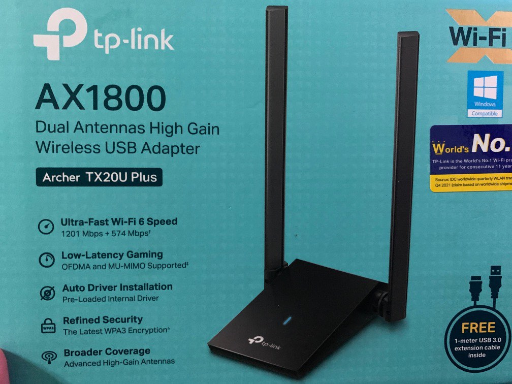 AX1800 Dual Antennas Wireless USB Adapter, Computers & Tech, Parts ...