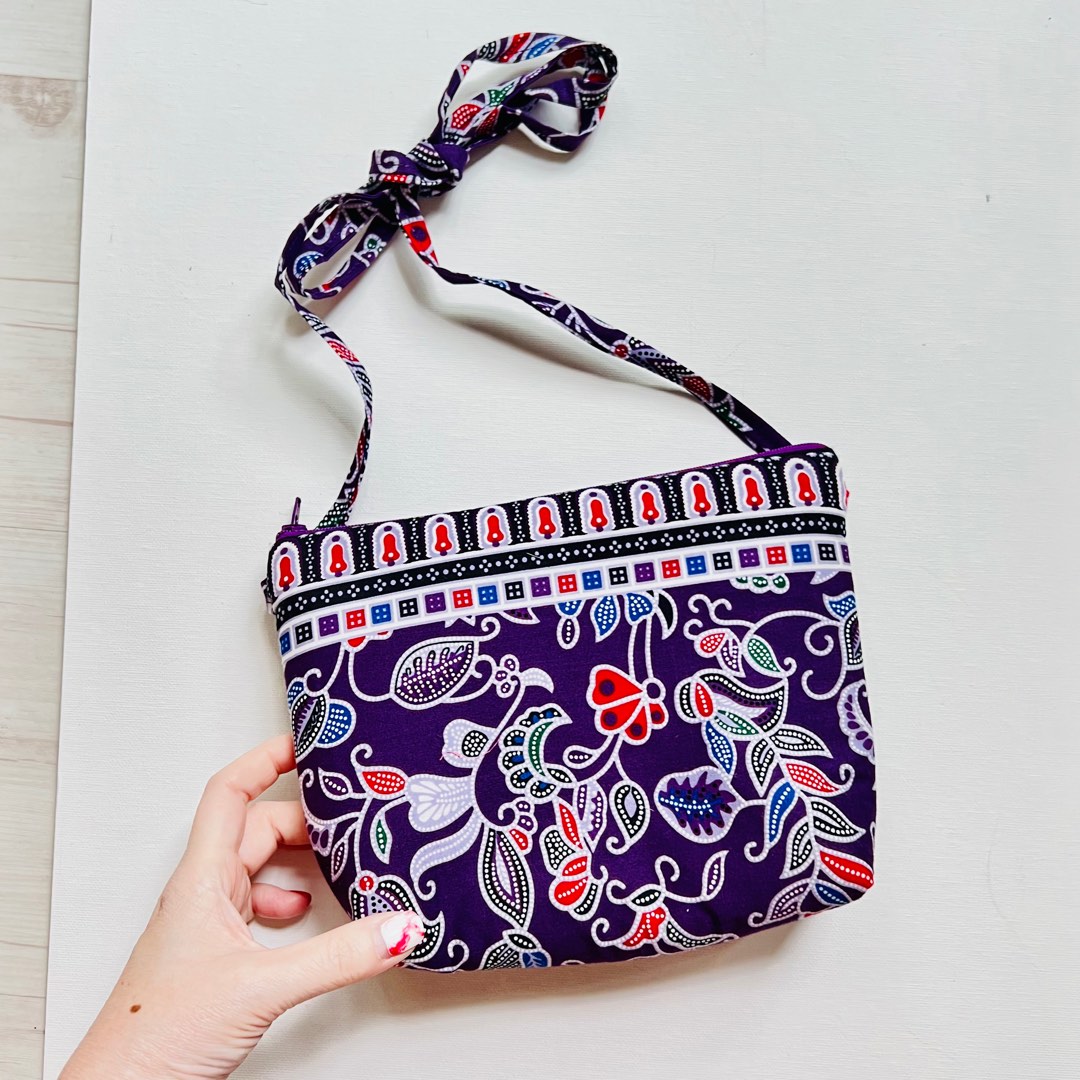 Batik Small Sling Bag Handmade in Singapore, Women's Fashion, Bags ...