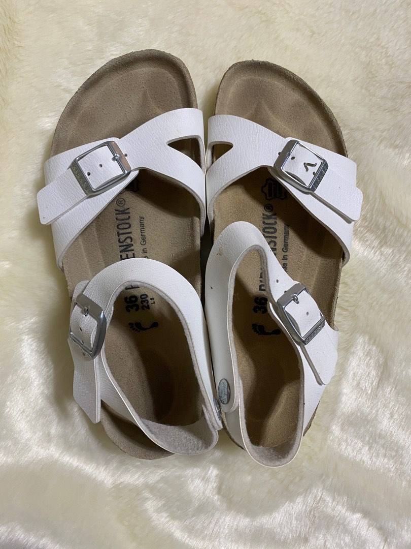 Birkenstock Rio White, Women's Fashion, Footwear, Slippers and slides ...