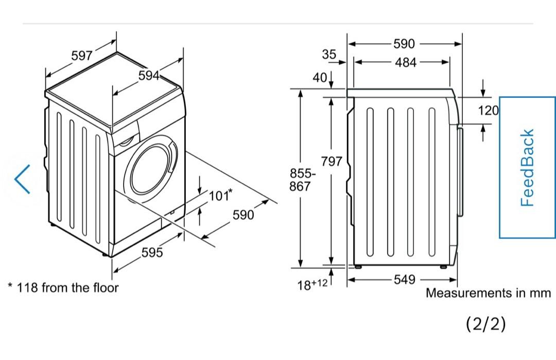 Bosch Washer Dryer in white, TV & Home Appliances, Washing Machines and ...