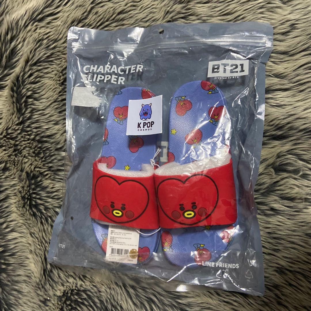 [ONHAND] BT21 SLIPPERS, Hobbies & Toys, Memorabilia & Collectibles, Fan ...