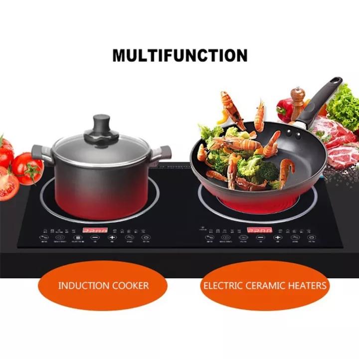 Built-In Panel Cooktop Double-Burner Double Stove Embedded Dual Use ...