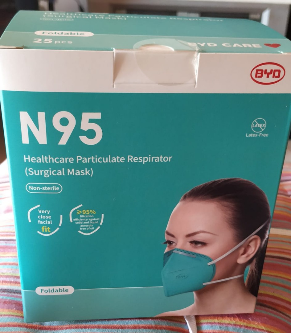 BYD N95 masks, Health & Nutrition, Face Masks & Face Shields on Carousell