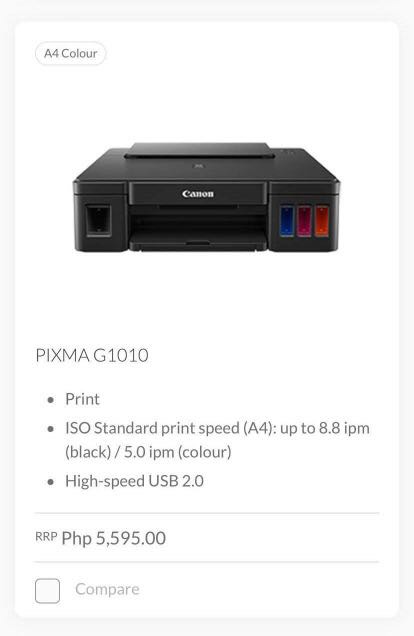 CANON PIXMA G1010 PRINTER, Computers & Tech, Printers, Scanners ...