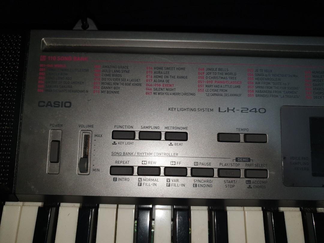 Casio LK-240 Key Lighting System, Hobbies & Toys, Music & Media, Musical Instruments on Carousell