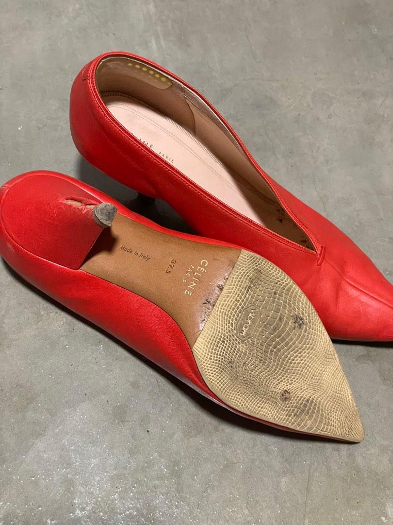 Celine Heels in Red EU 37.5, Women's Fashion, Footwear, Heels on Carousell