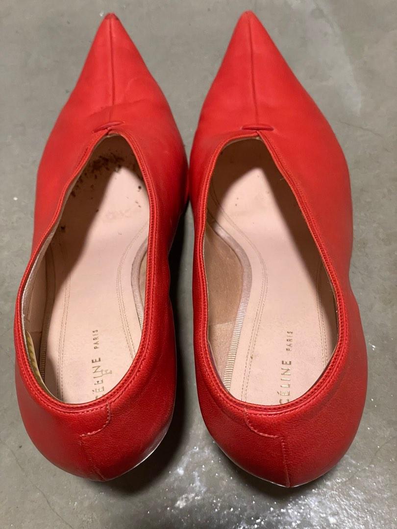 Celine Heels in Red EU 37.5, Women's Fashion, Footwear, Heels on Carousell