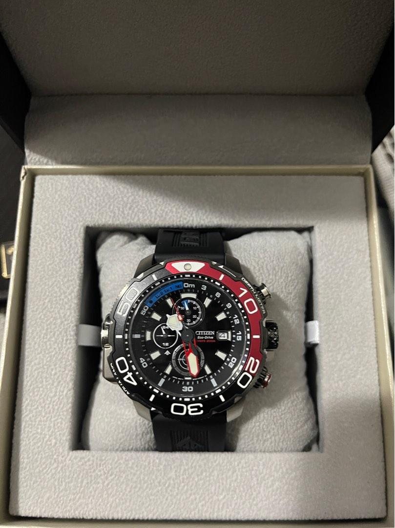 Citizen Promaster Aqualand (Red & Black Rim), Men's Fashion, Watches ...
