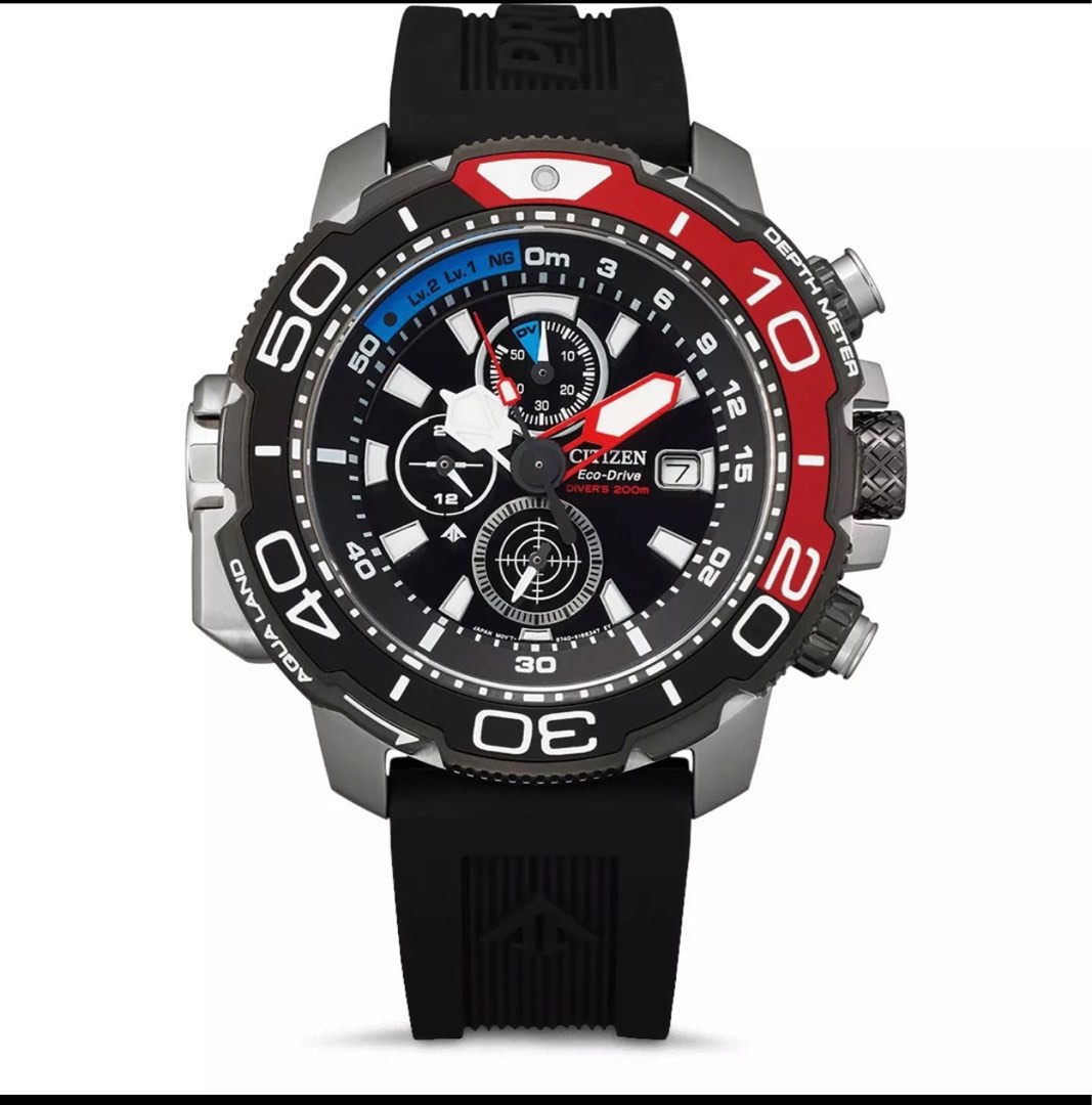 Citizen Promaster Aqualand (Red & Black Rim), Men's Fashion, Watches ...