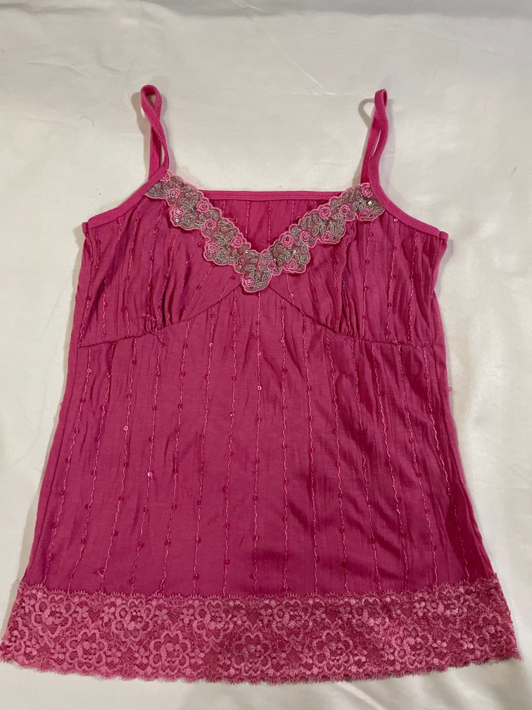 cyte pink y2k sando top, Women's Fashion, Tops, Sleeveless on Carousell