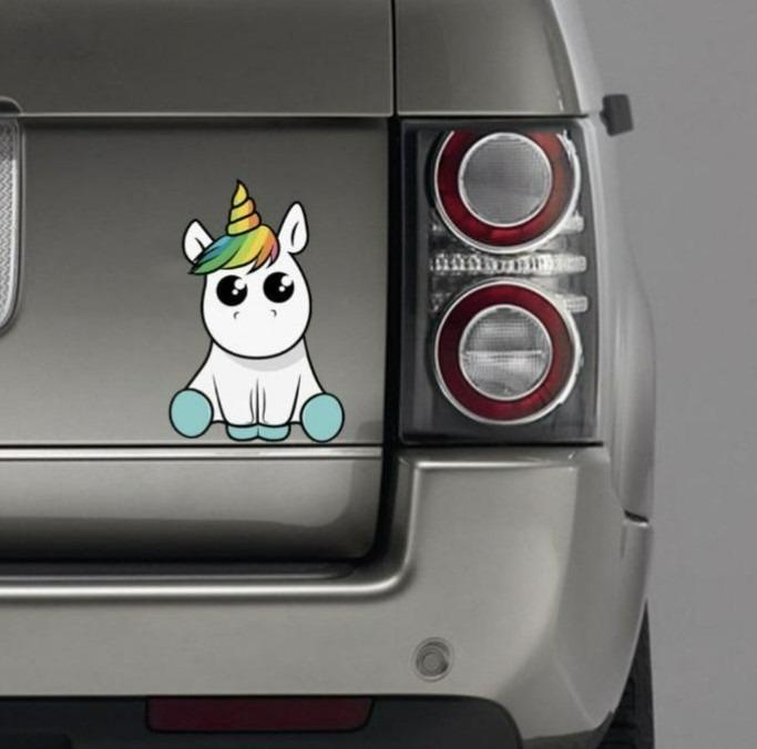 (Design 19) Sticker Vinyl Car Decal "Cute Unicorn", Hobbies & Toys ...